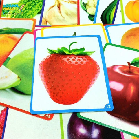 Fruits and Vegetables FlashCards ( 32 Cards ) – School Mall ...