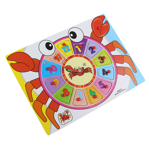 Crab Teaching Clock Wooden Board – School Mall - Educational Toys ...