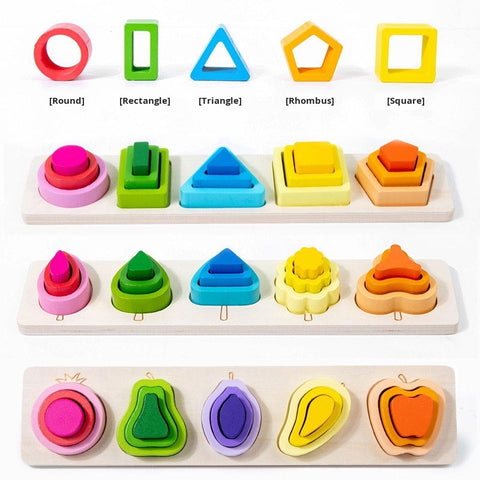 Best Nesting Montessori Wooden Sorting Toy – School Mall - Educational ...