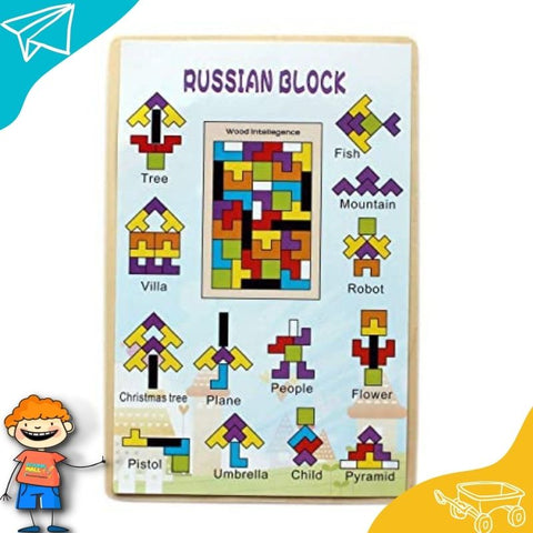 Wood Intelligence 40 Pcs Russian Puzzle Blocks – School Mall ...