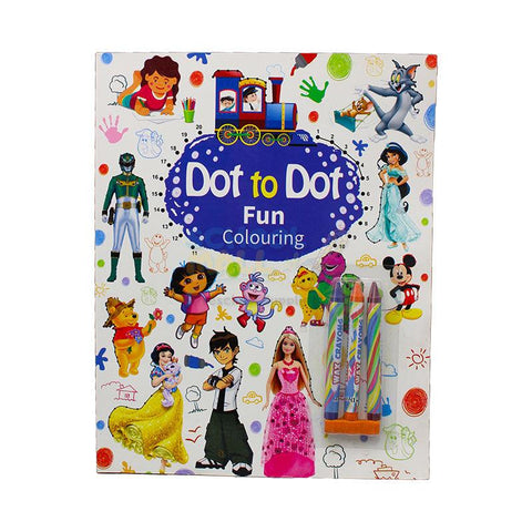Dot to Dot Coloring Book with Crayon Colors – School Mall - Educational ...