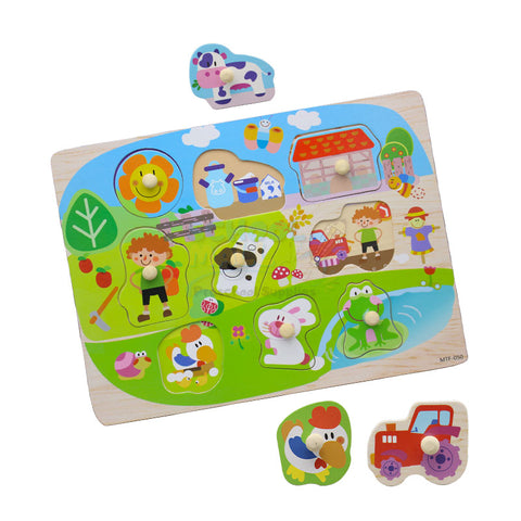 Farm Peg Puzzle Board for Kids – School Mall - Educational Toys ...