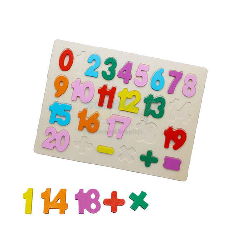 Wooden Number Puzzle Board 0 to 20 with Sign – School Mall ...
